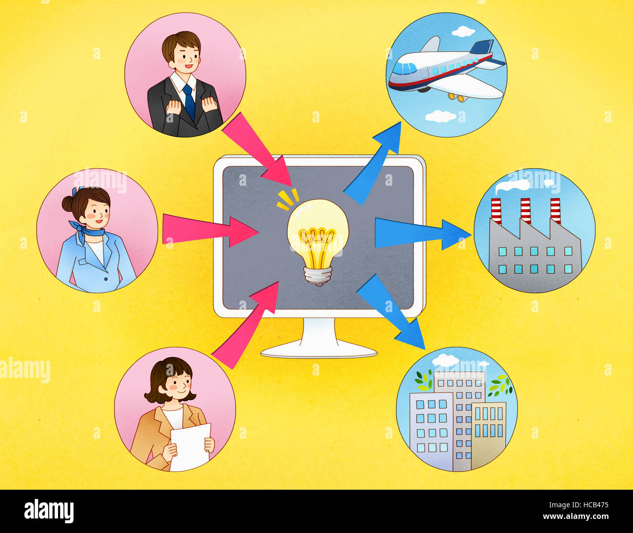 Illustration representing successful job applicants Stock Photo - Alamy