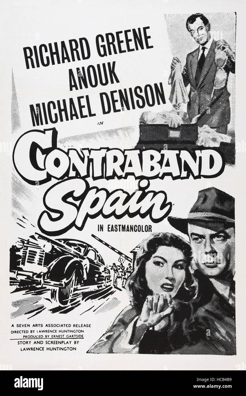 CONTRABAND SPAIN, US poster art, bottom from left: Anouk Aimee, Richard ...