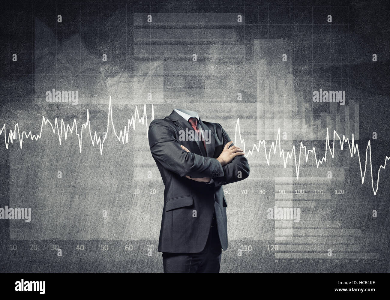 Businessman without head Stock Photo - Alamy