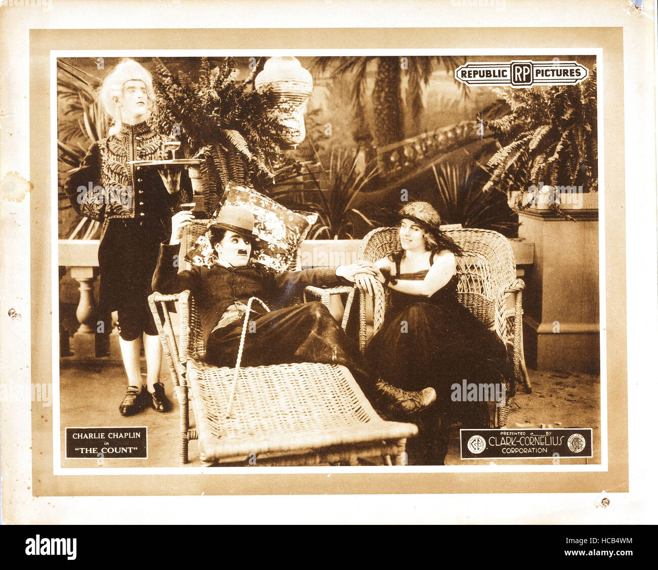 THE COUNT, lobbycard, sitting from left: Edna Purviance, Charles ...