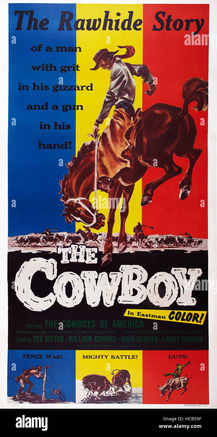 THE COWBOY, US poster art, 1954 Stock Photo - Alamy