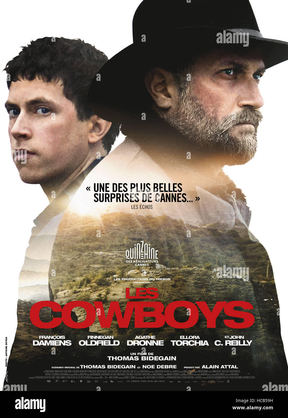 LES COWBOYS, French poster art, from left: Finnegan Oldfield, Francois ...