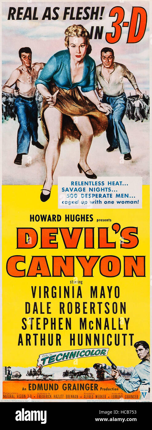 DEVIL'S CANYON, US poster, top from left: Dale Robertson, Virginia Mayo ...