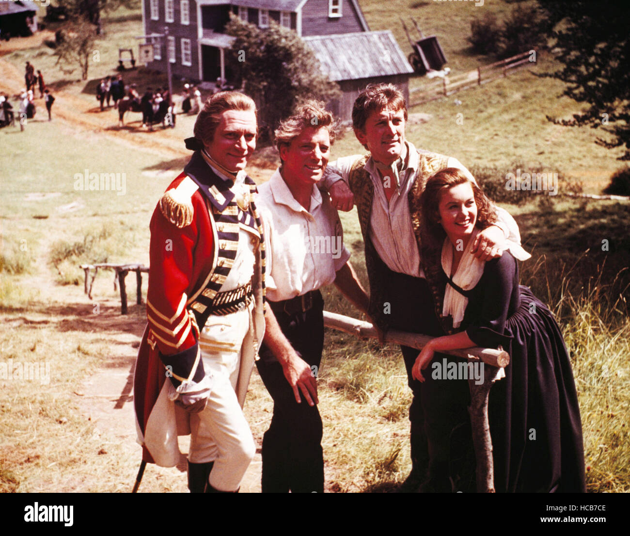 THE DEVIL'S DISCIPLE, from left: Laurence Olivier, Kirk Douglas, Burt Lancaster, Janette Scott ...