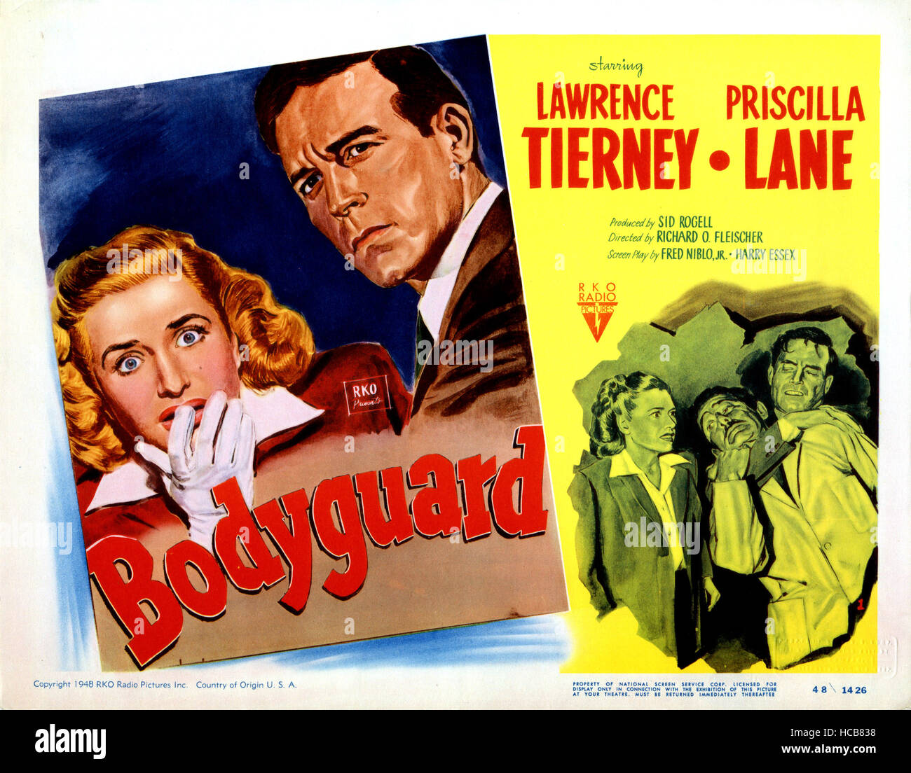 BODYGUARD, left from left: Priscilla Lane, Lawrence Tierney, Priscilla Lane (right left ...