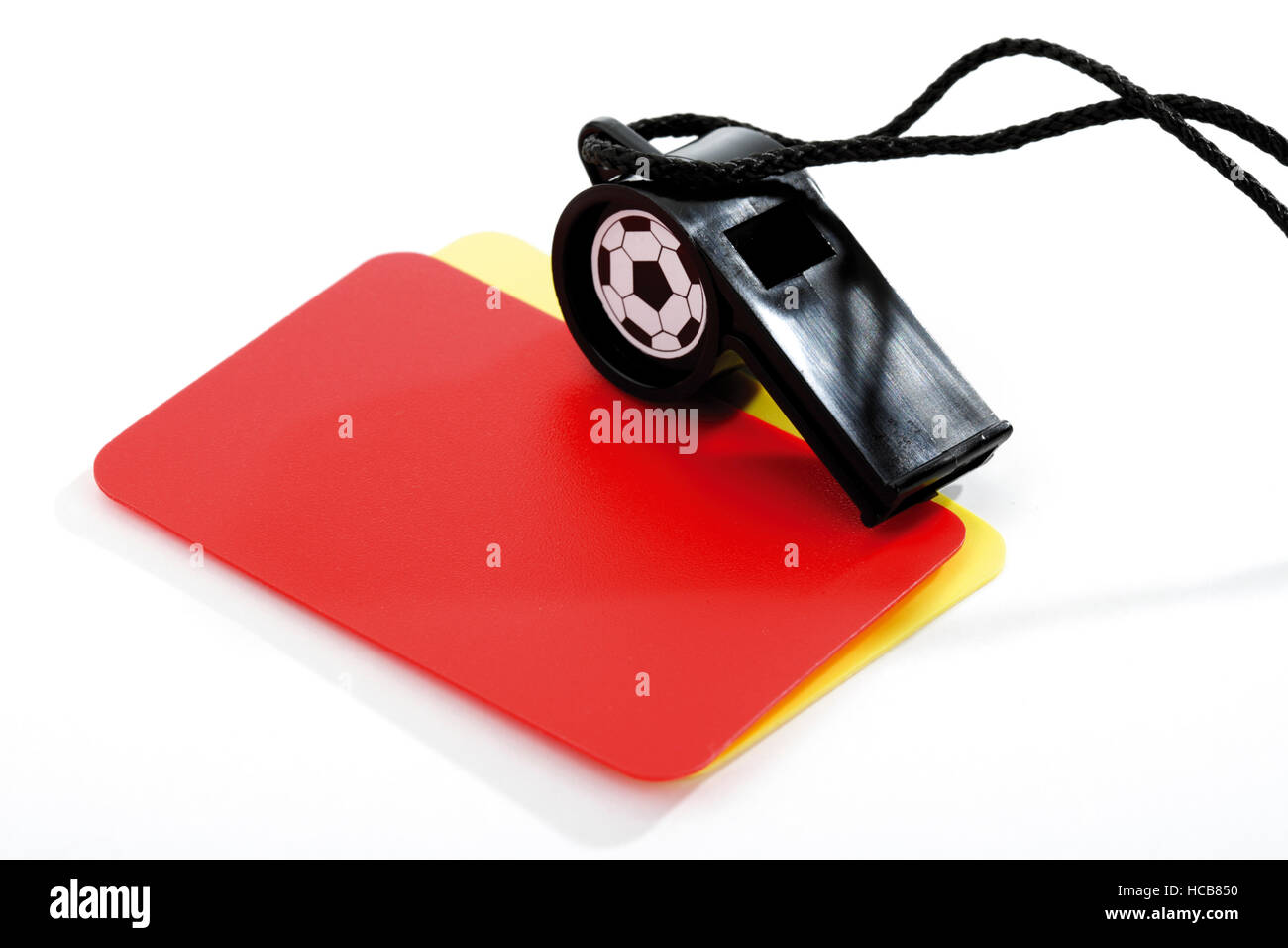 Referee football yellow card soccer Cut Out Stock Images & Pictures - Alamy