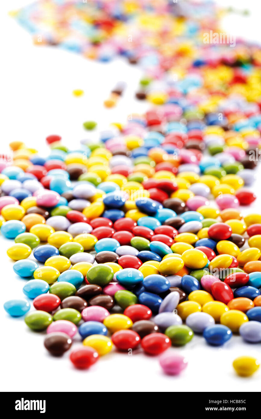 Colourful chocolate beans Stock Photo - Alamy