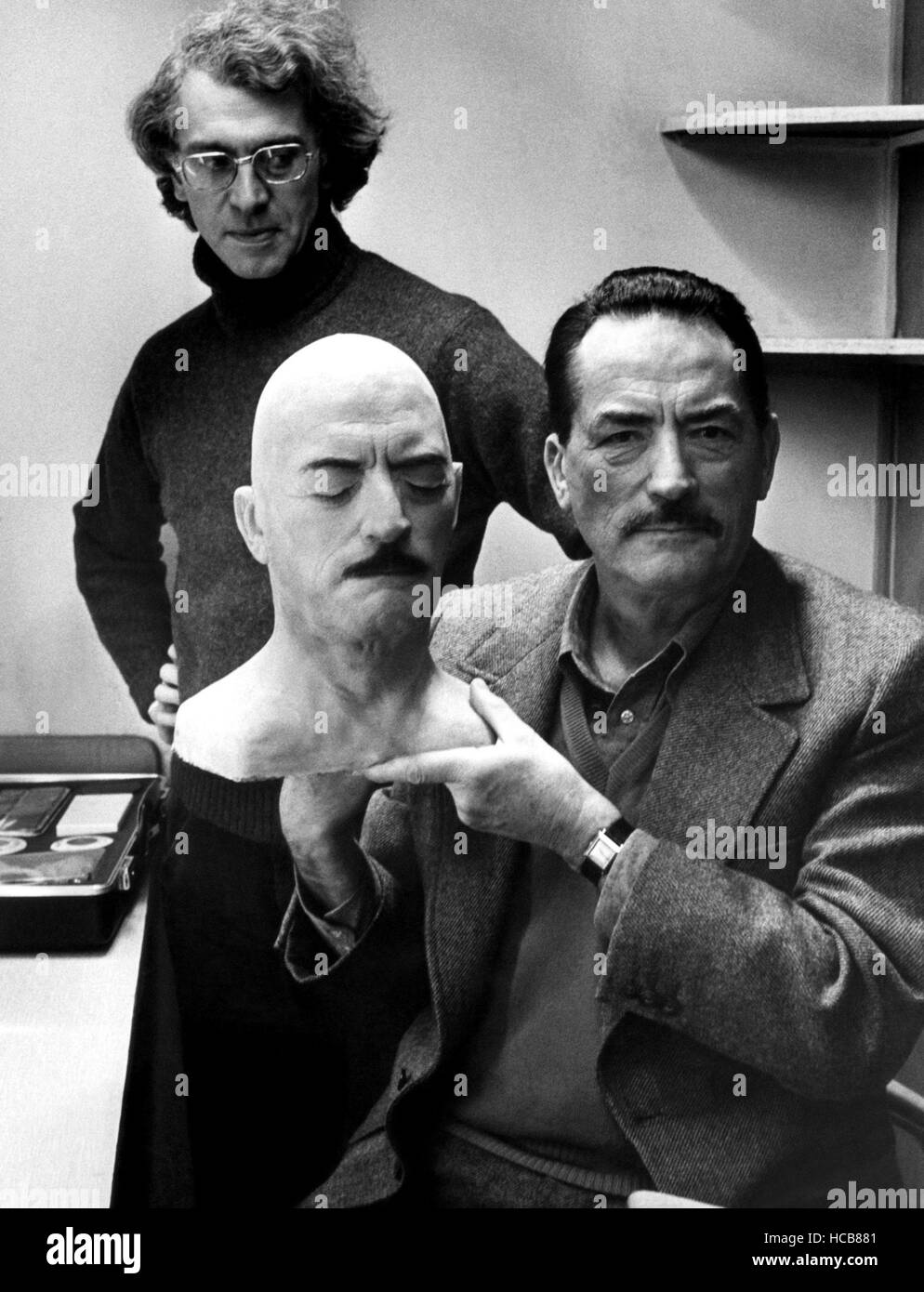 THE BOYS FROM BRAZIL, from left: makeup artist Christopher Tucker ...