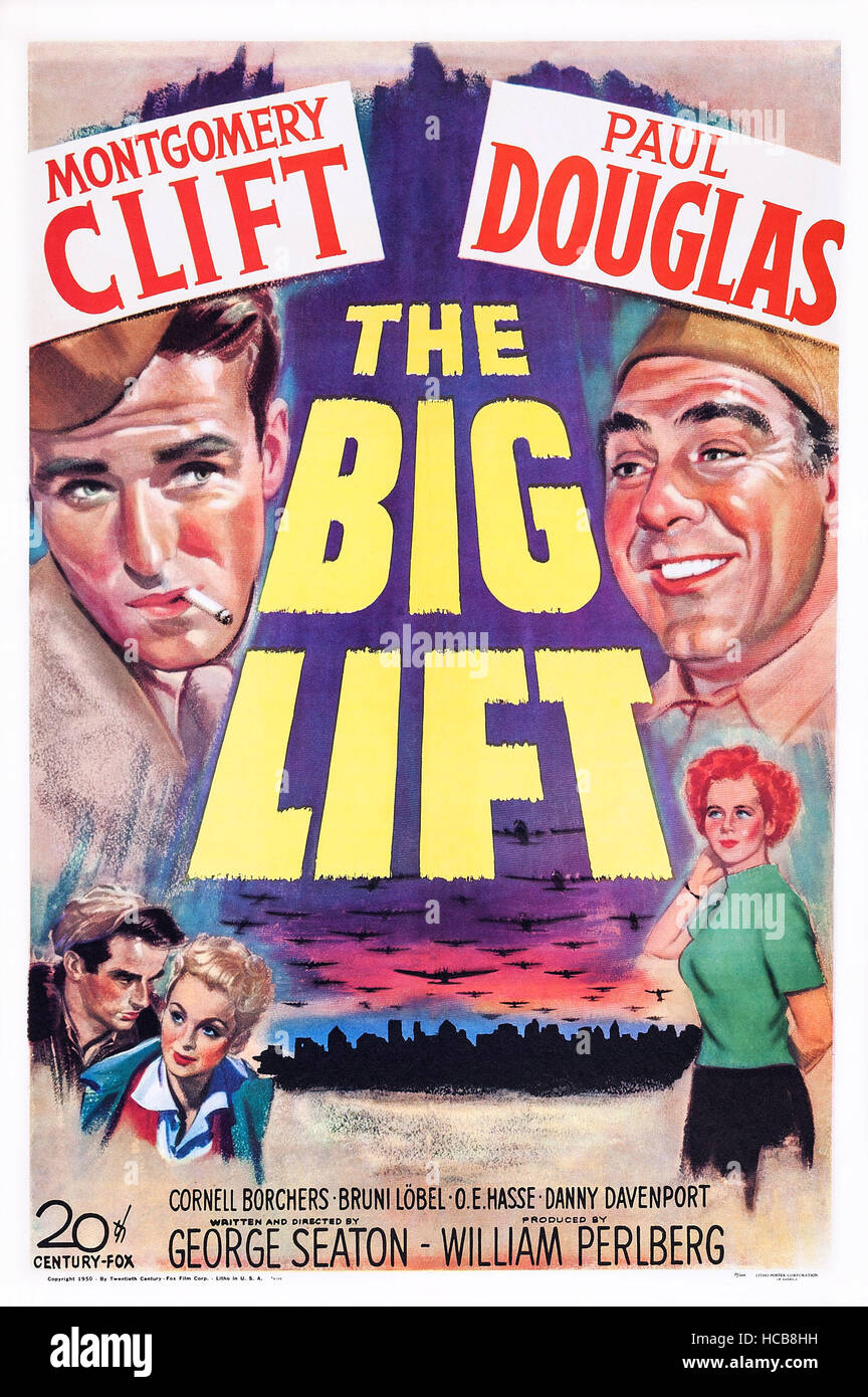 THE BIG LIFT, US poster art, top, from left: Montgomery Clift, Paul ...