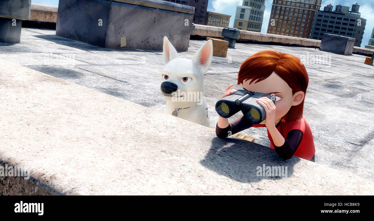 BOLT, from left: Bolt (voice: John Travolta), Penny (voice: Miley Cyrus ...