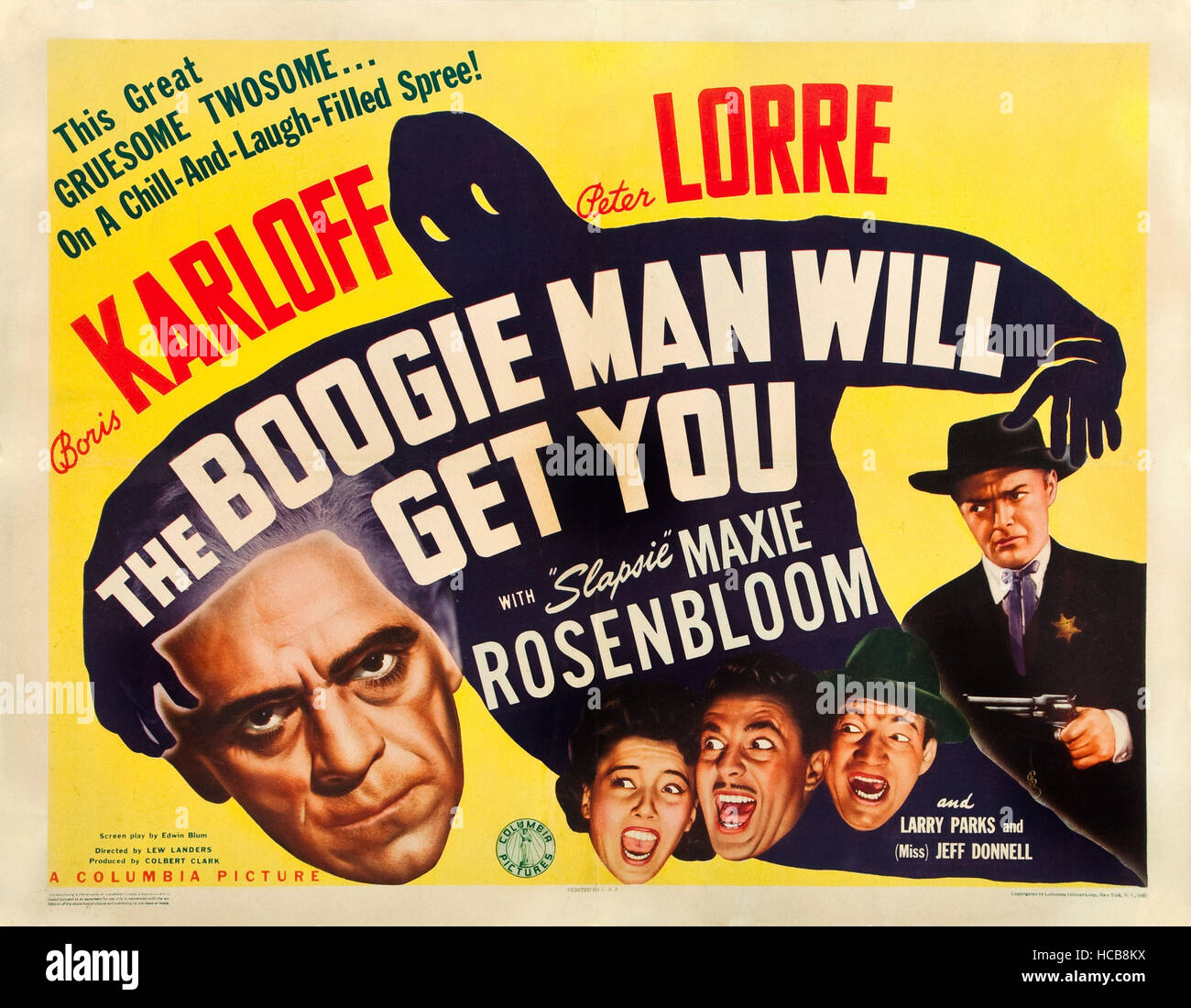 THE BOOGIE MAN WILL GET YOU, l-r: Boris Karloff, Jeff Donnell, Larry ...