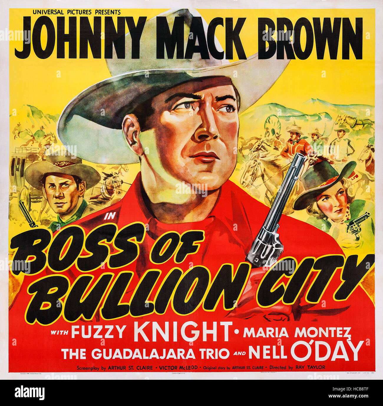 BOSS OF BULLION CITY, US poster art, from left: Fuzzy Knight, Johnny ...