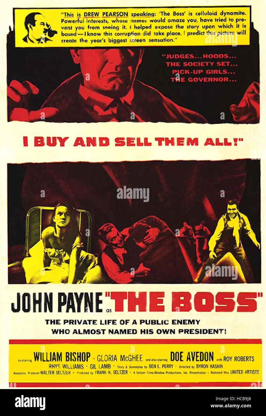 THE BOSS, top: John Payne; bottom first and second from left: Gloria ...