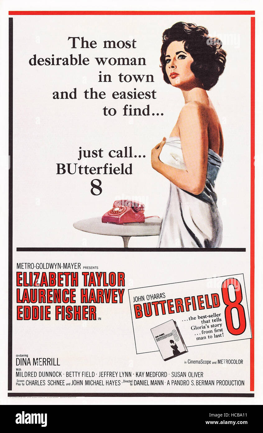 BUTTERFIELD 8, US poster art, Elizabeth Taylor, 1960 Stock Photo - Alamy