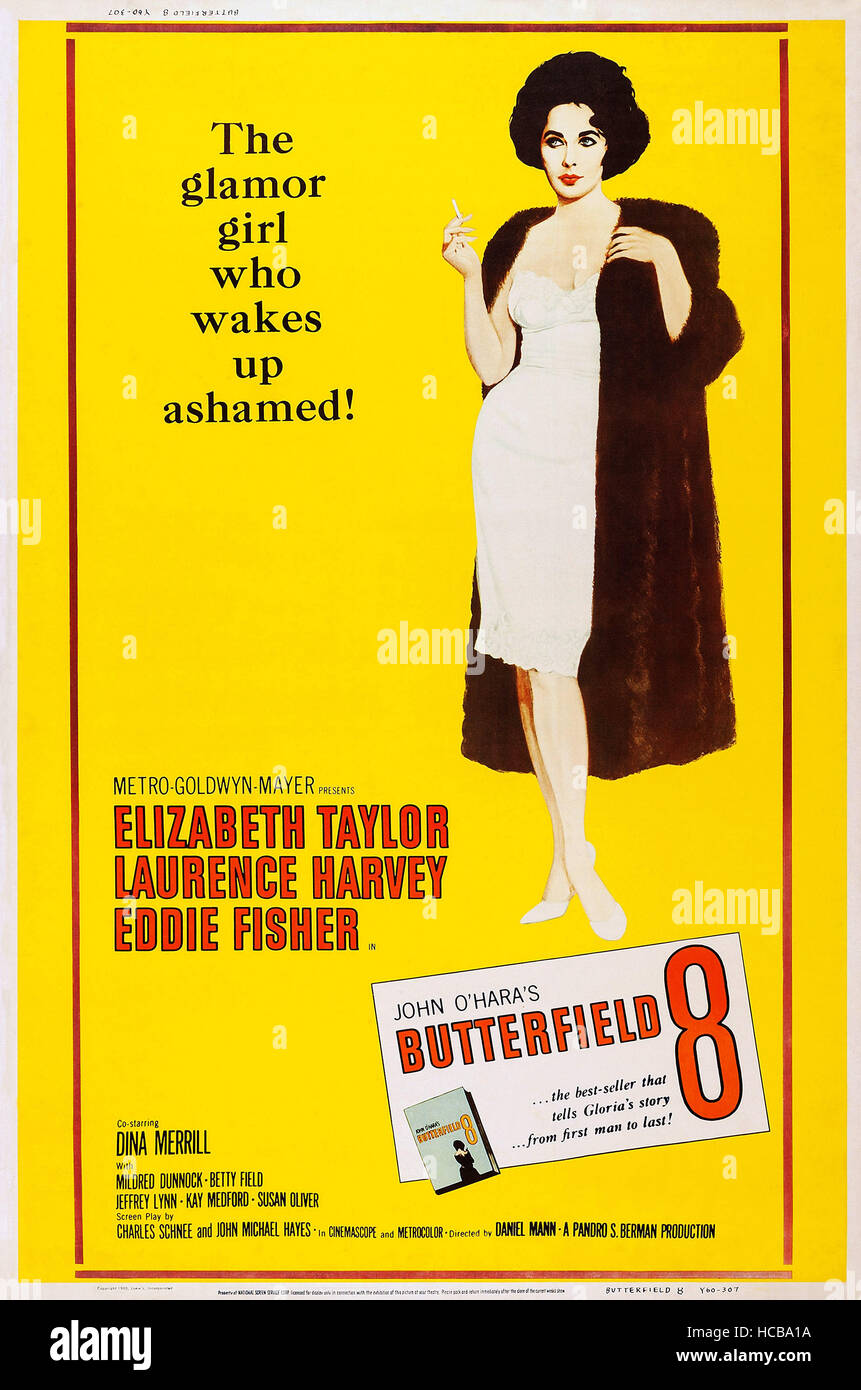 BUTTERFIELD 8, US poster, Elizabeth Taylor, 1960 Stock Photo - Alamy
