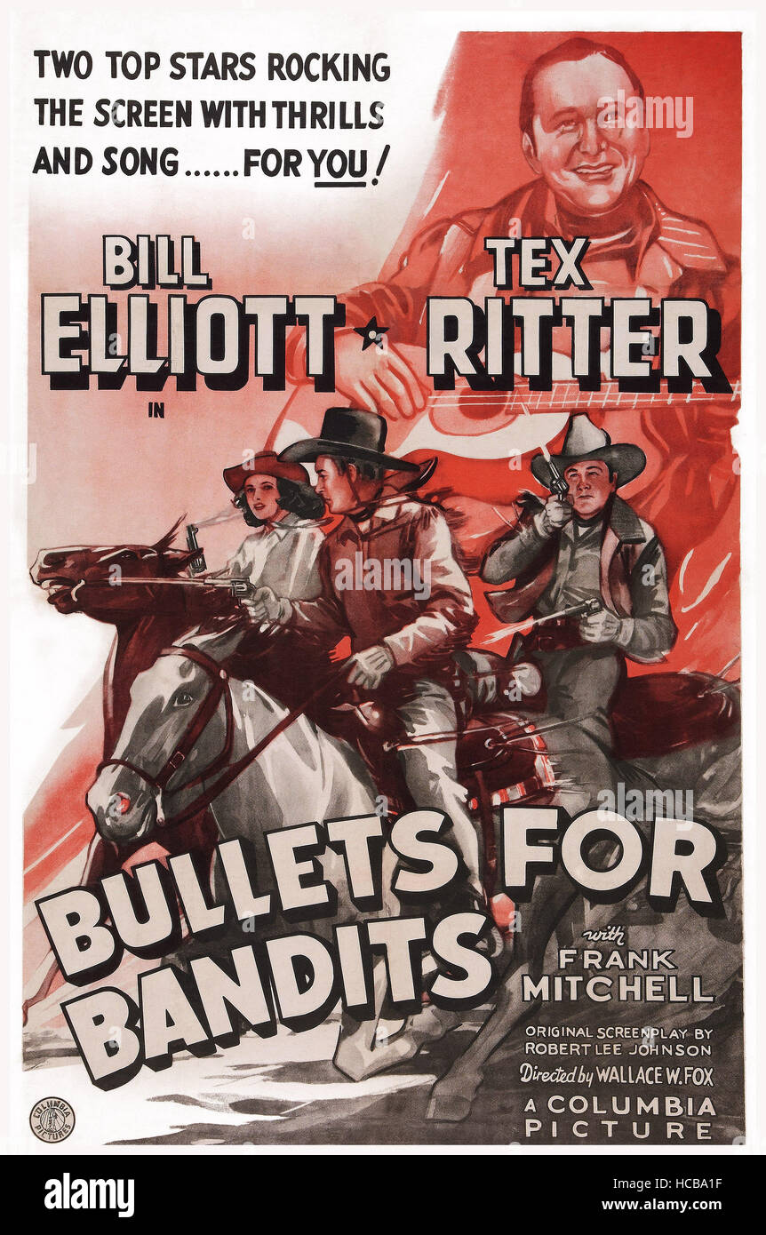 BULLETS FOR BANDITS, US poster art, from back left: Dorothy Short, Bill ...