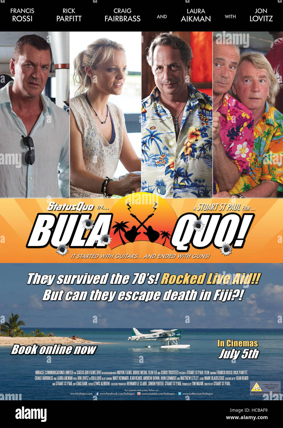 BULA QUO!, British poster art, from left: Craig Fairbrass, Laura Aikman ...