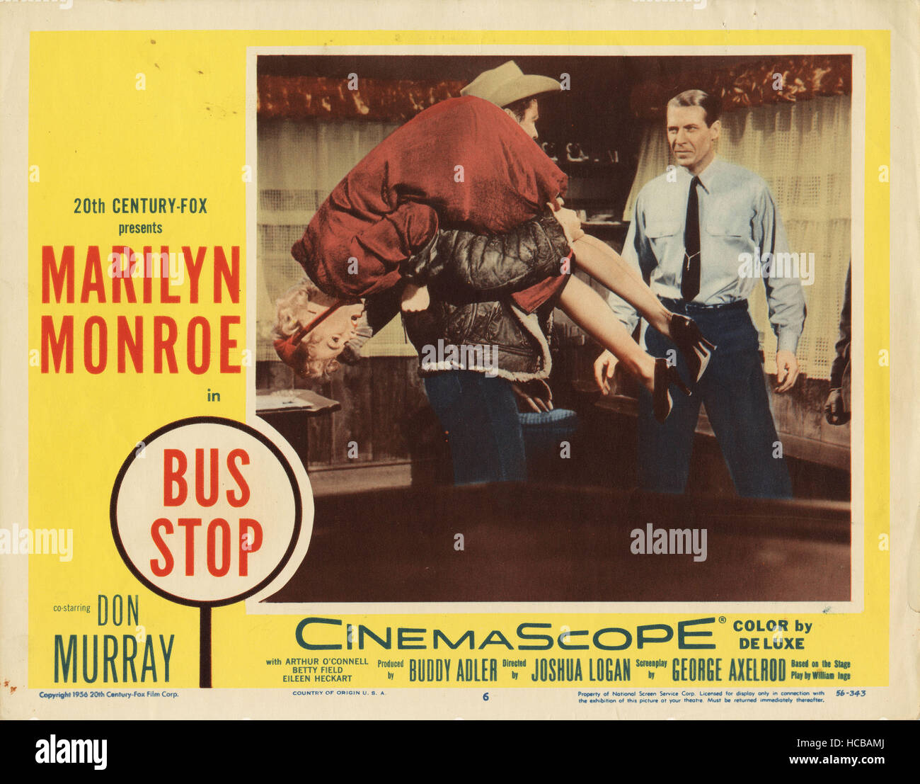 BUS STOP, from left: Marilyn Monroe, Don Murray, Robert Bray, 1956 ...