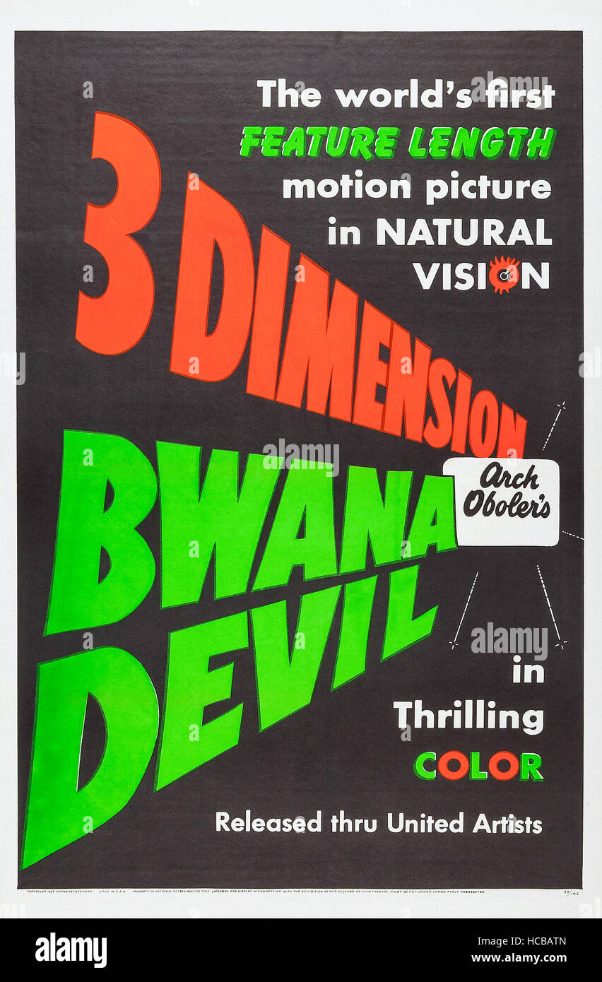BWANA DEVIL, poster art, 1952 Stock Photo - Alamy