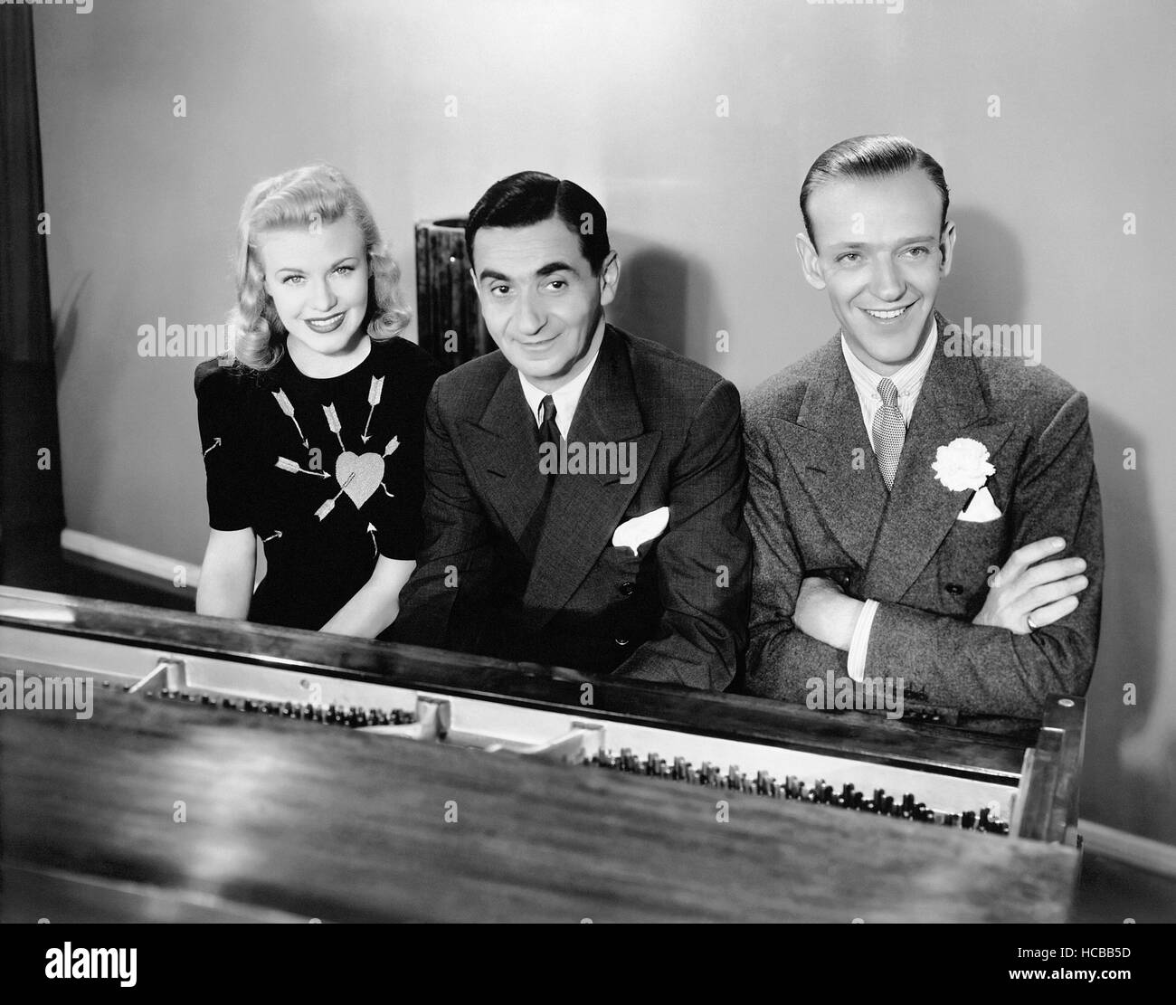 CAREFREE, from left: Ginger Rogers, composer Irving Berlin, Fred ...