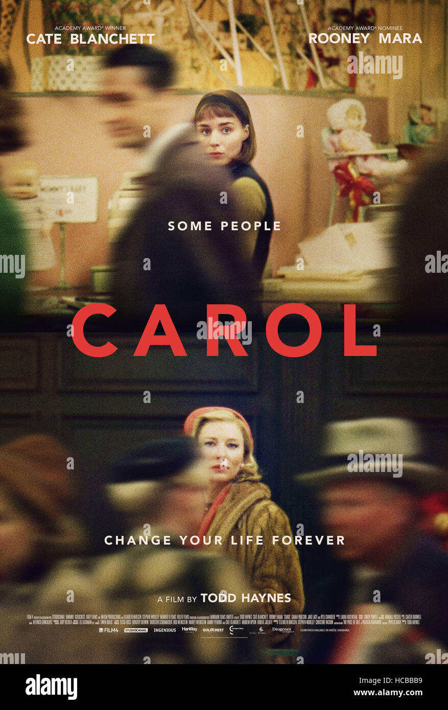 CAROL, British poster, from top: Rooney Mara, Cate Blanchett, 2015 ...