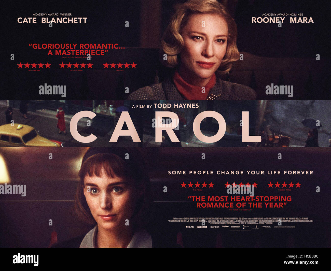 CAROL, British poster, from top: Cate Blanchett, Rooney Mara, 2015 ...