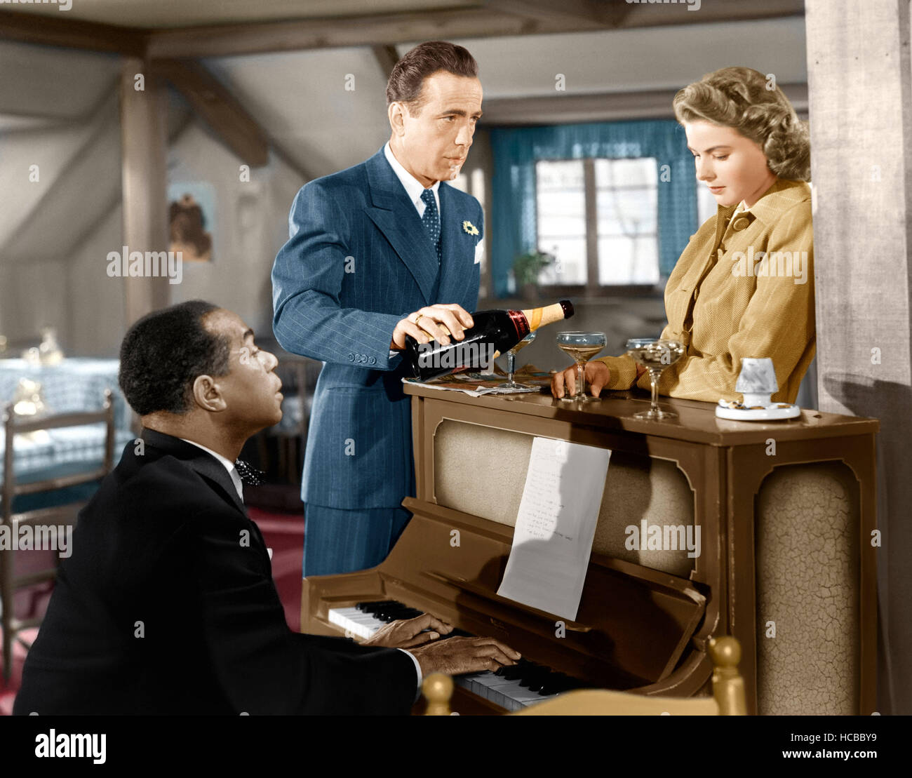 CASABLANCA, (from left): Dooley Wilson, Humphrey Bogart, Ingrid Bergman, 1942 Stock Photo - Alamy