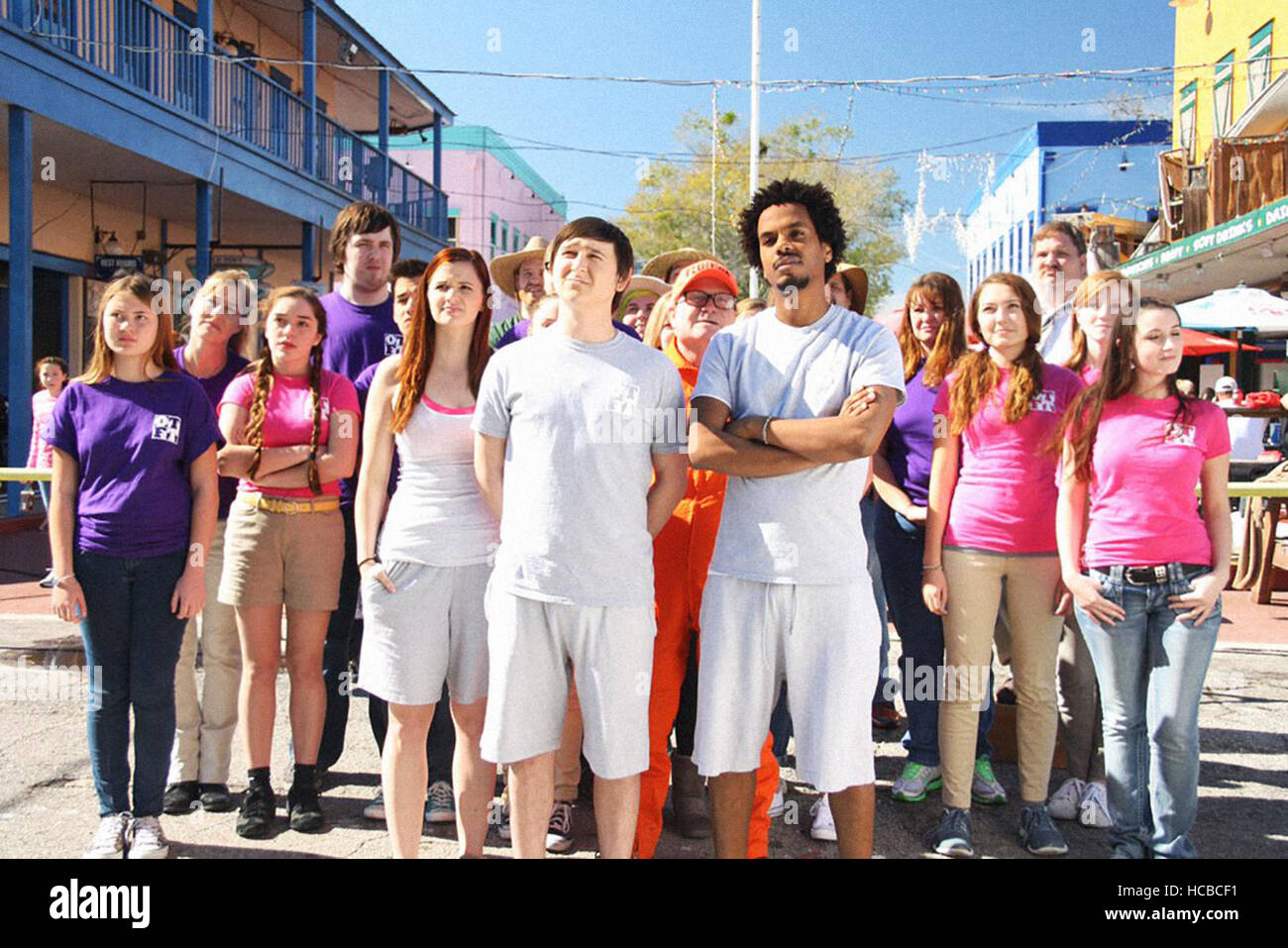 CHARACTERZ, front and center, from left, Ana Eligio, Mitchel Musso ...