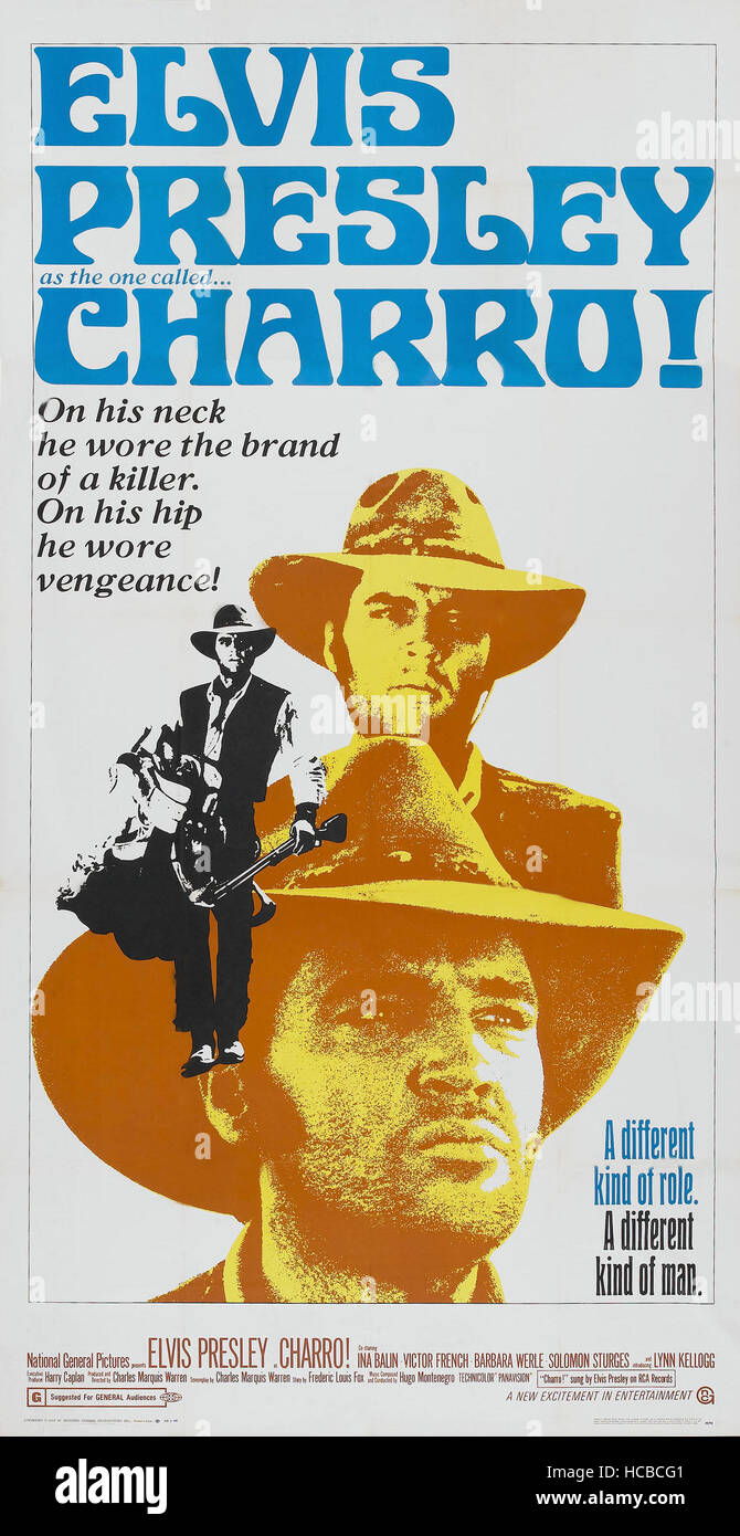 CHARRO!, Elvis Presley on poster art, 1969 Stock Photo - Alamy