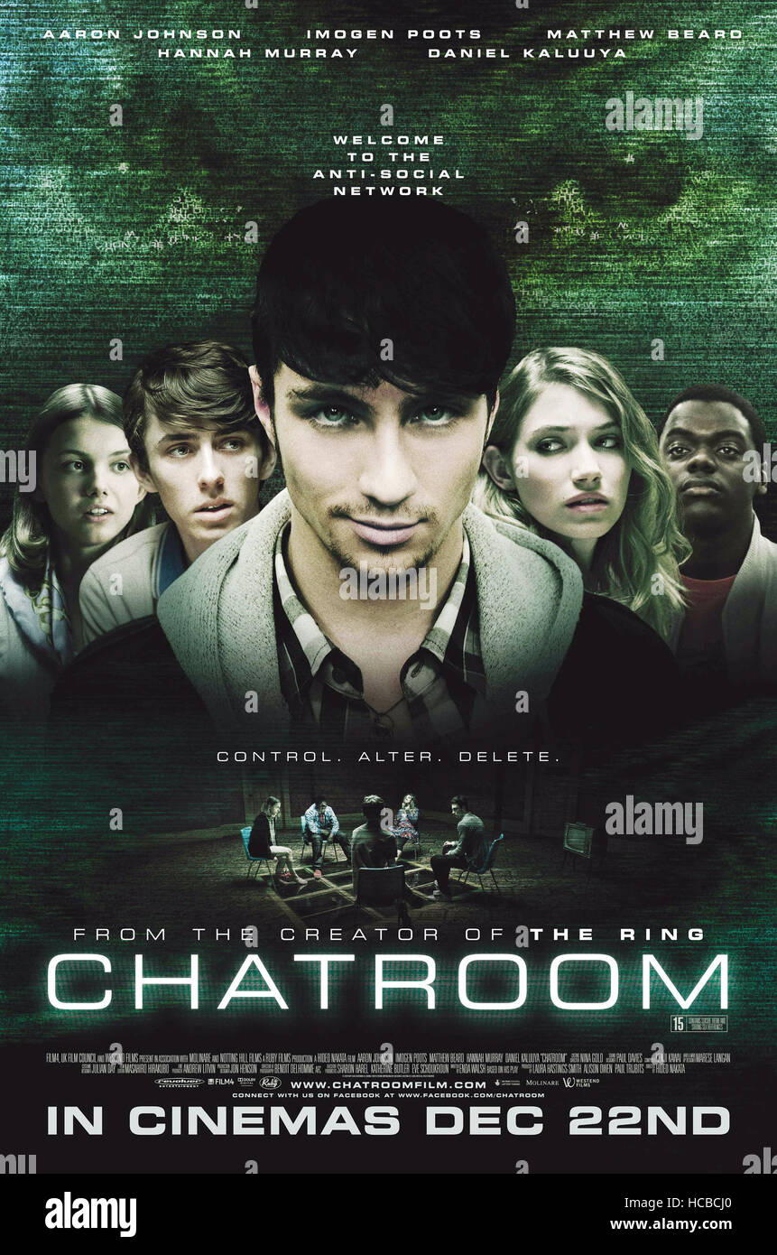 CHATROOM, top from left on British poster art: Hannah Murray, Matthew ...