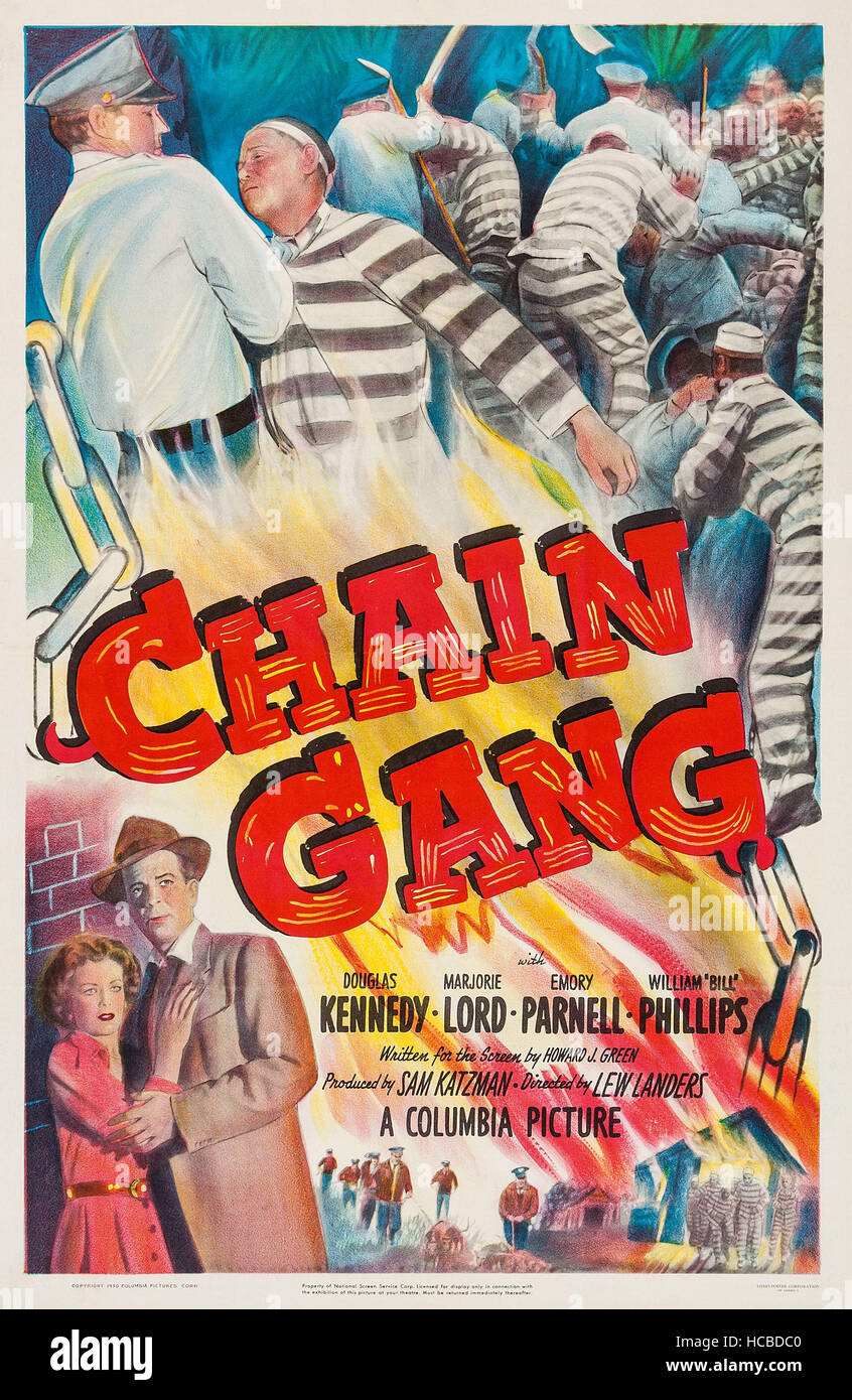 CHAIN GANG, US poster art, bottom from left: Marjorie Lord, Douglas ...