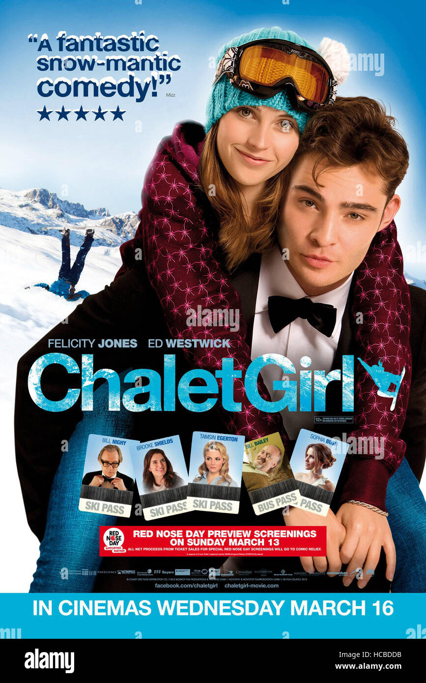 CHALET GIRL, (aka POWDER GIRL), British poster art, top, from left ...