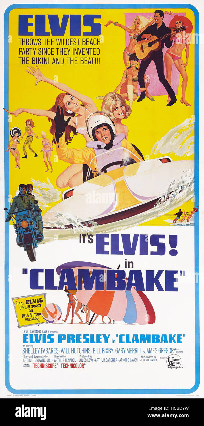 CLAMBAKE, US poster art, Elvis Presley, 1967 Stock Photo - Alamy
