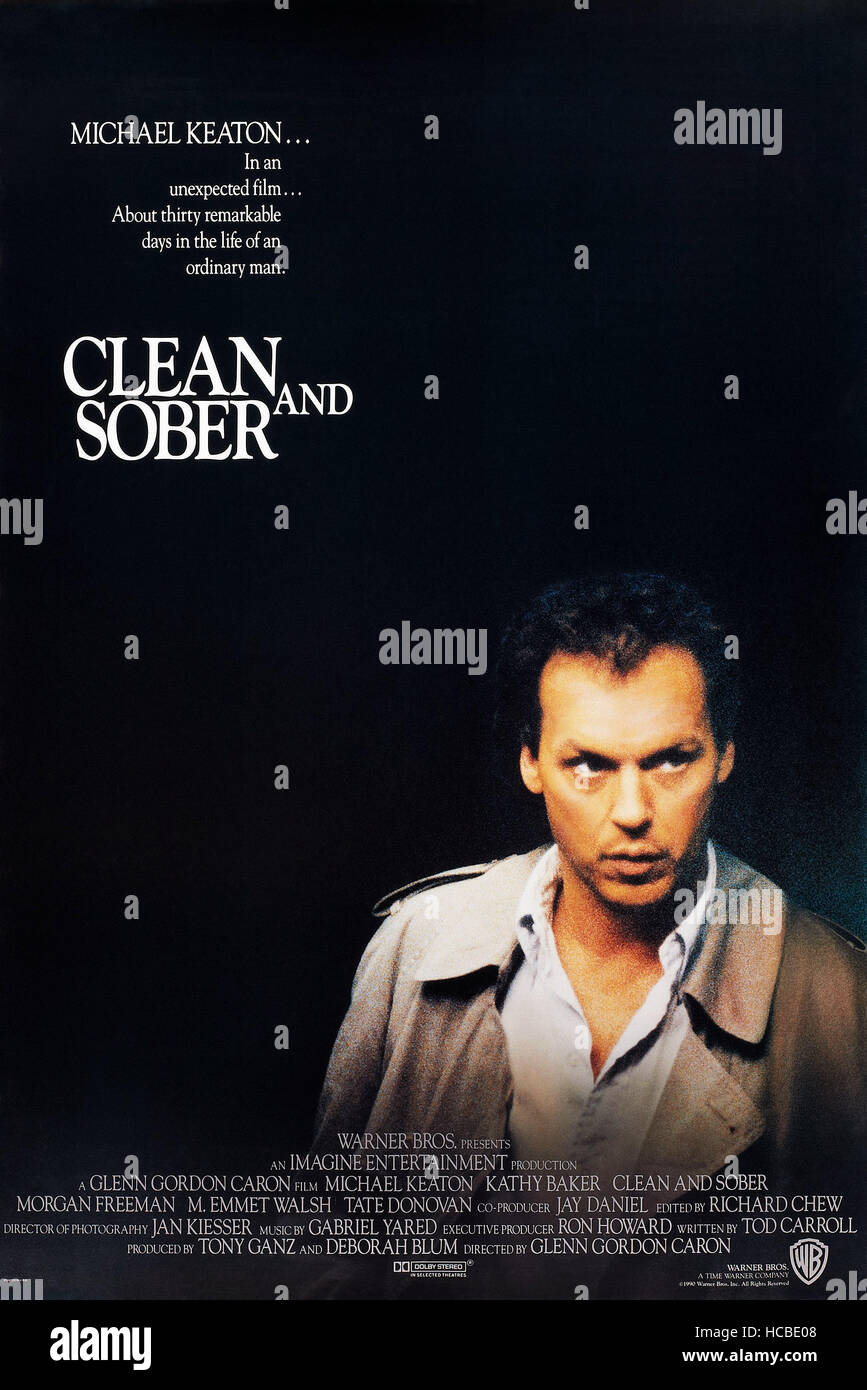 CLEAN AND SOBER, US poster art, Michael Keaton, 1988, ©Warner Brothers ...