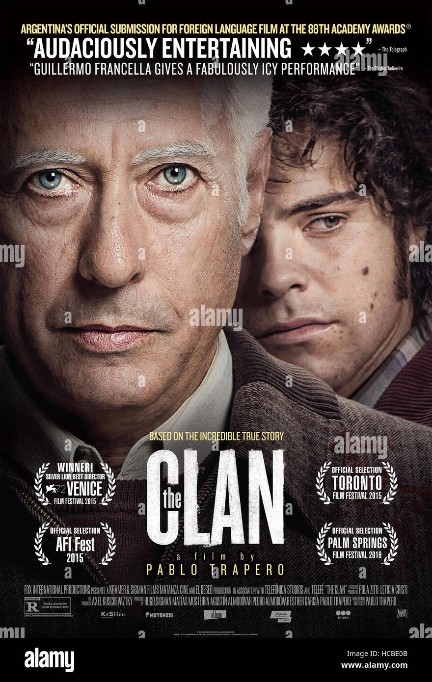 THE CLAN, (aka EL CLAN), US poster, from left: Guillermo Francella ...