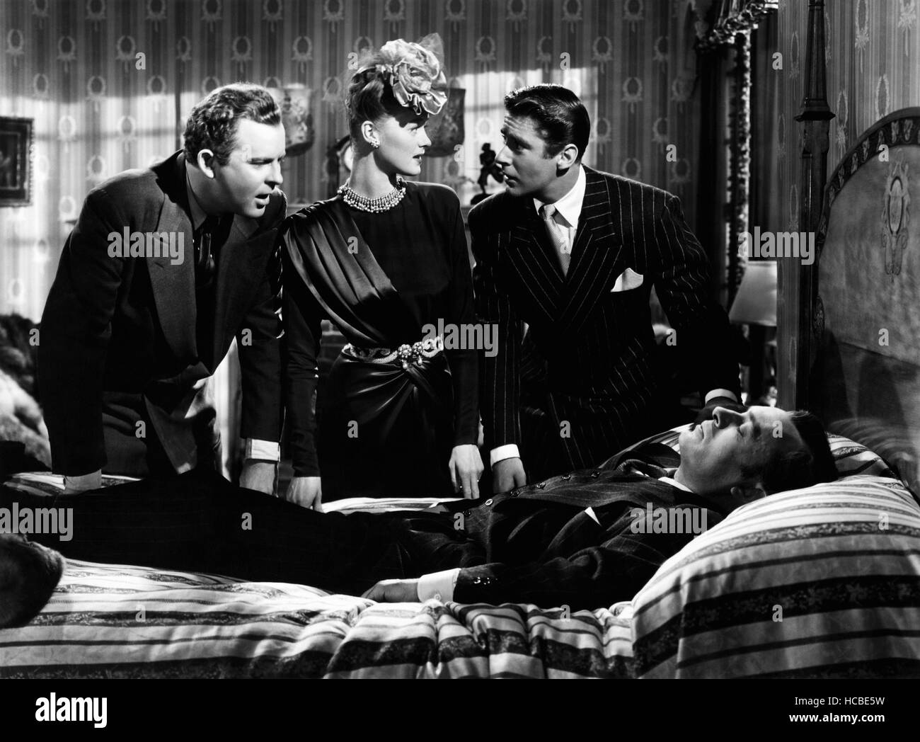 CLUNY BROWN, standing from left: Michael Dyne, Helen Walker, Peter ...