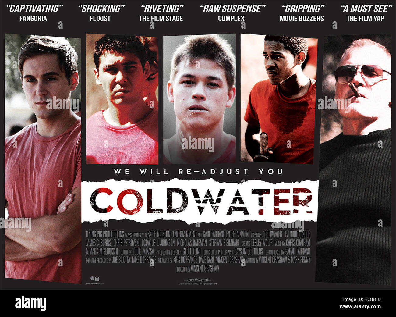 COLDWATER, poster art, P.J. Boudousque (left), Chris Petrovski (left of ...