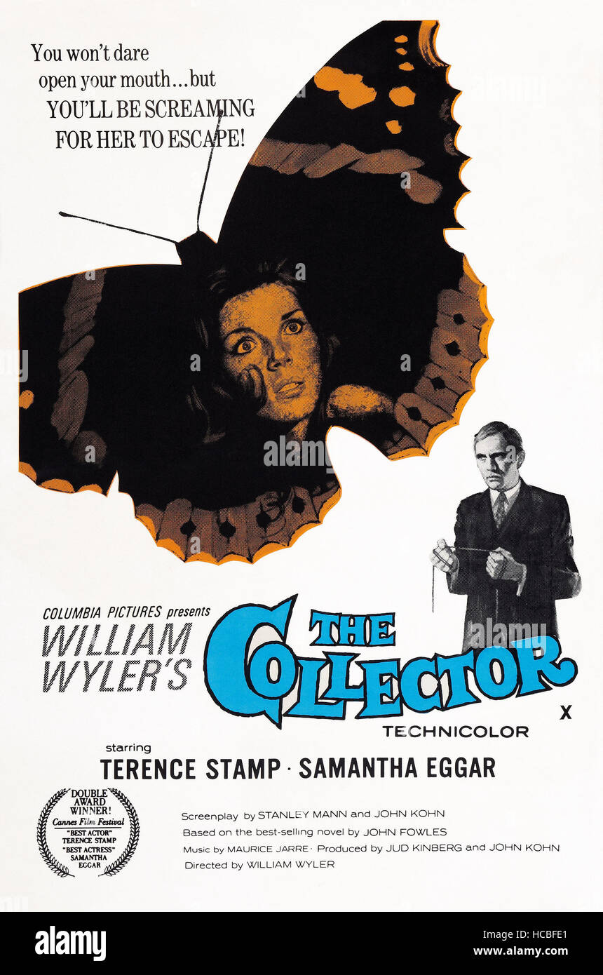 THE COLLECTOR, US poster art, from top: Samantha Eggar, Terence Stamp ...
