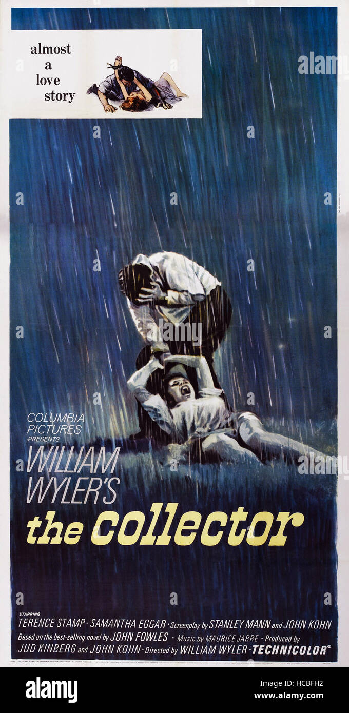 THE COLLECTOR, US poster, Samantha Eggar (front), Terence Stamp, 1965 ...