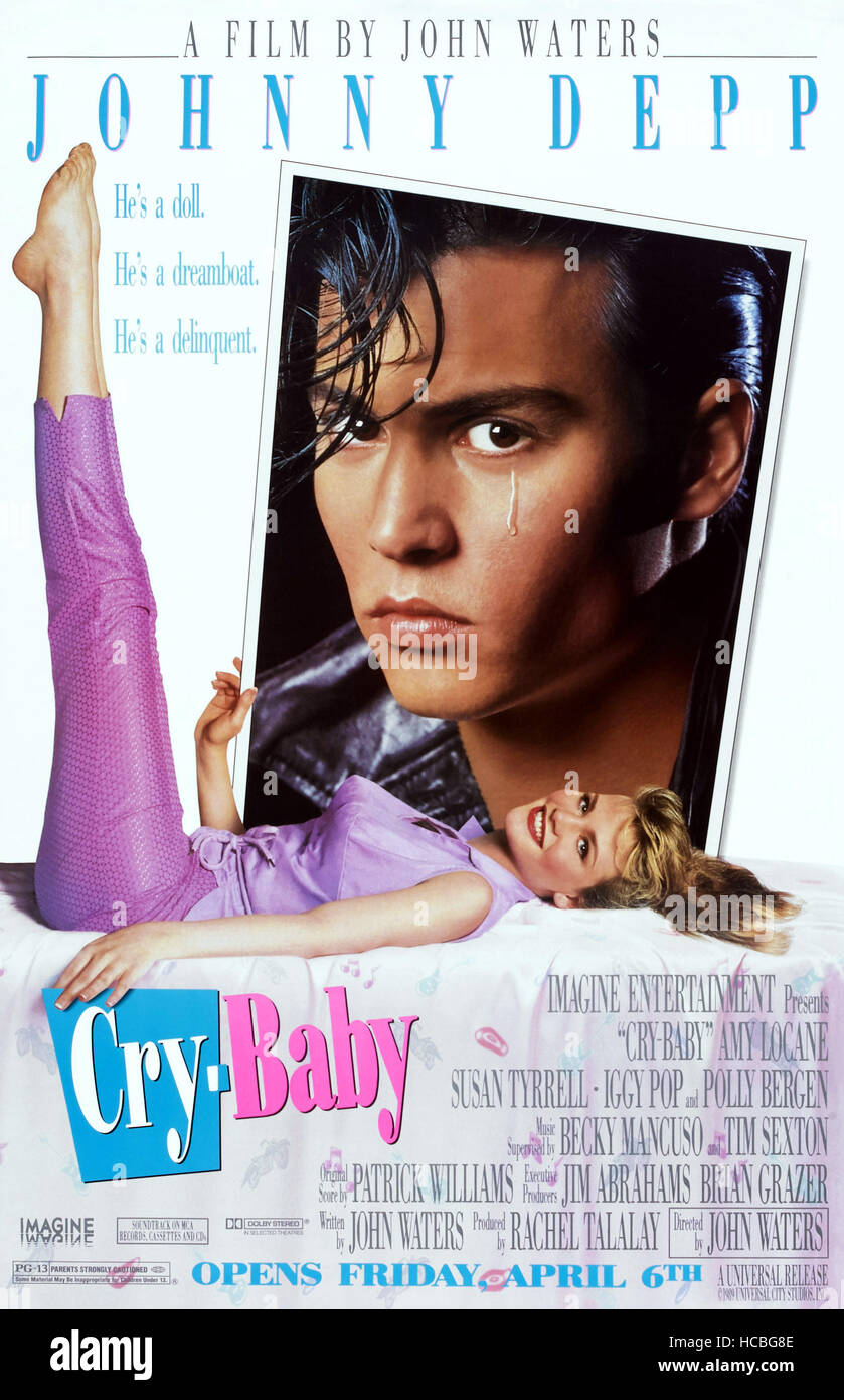 CRY-BABY, US advance poster art, from left: Amy Locane, Johnny Depp ...