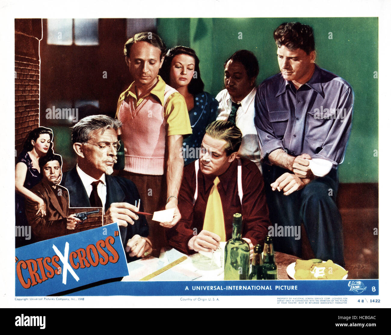 CRISS CROSS, Yvonne De Carlo, Dan Duryea, Tom Pedi, Burt Lancaster ...