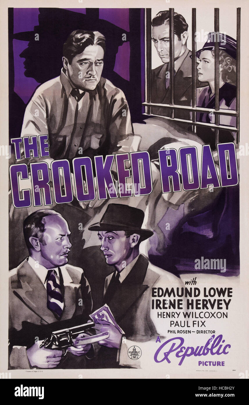 THE CROOKED ROAD, US poster art, top from left: Edmund Lowe, Henry ...