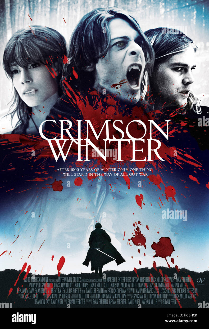 CRIMSON WINTER, international poster art, from left: Kailey Michael ...