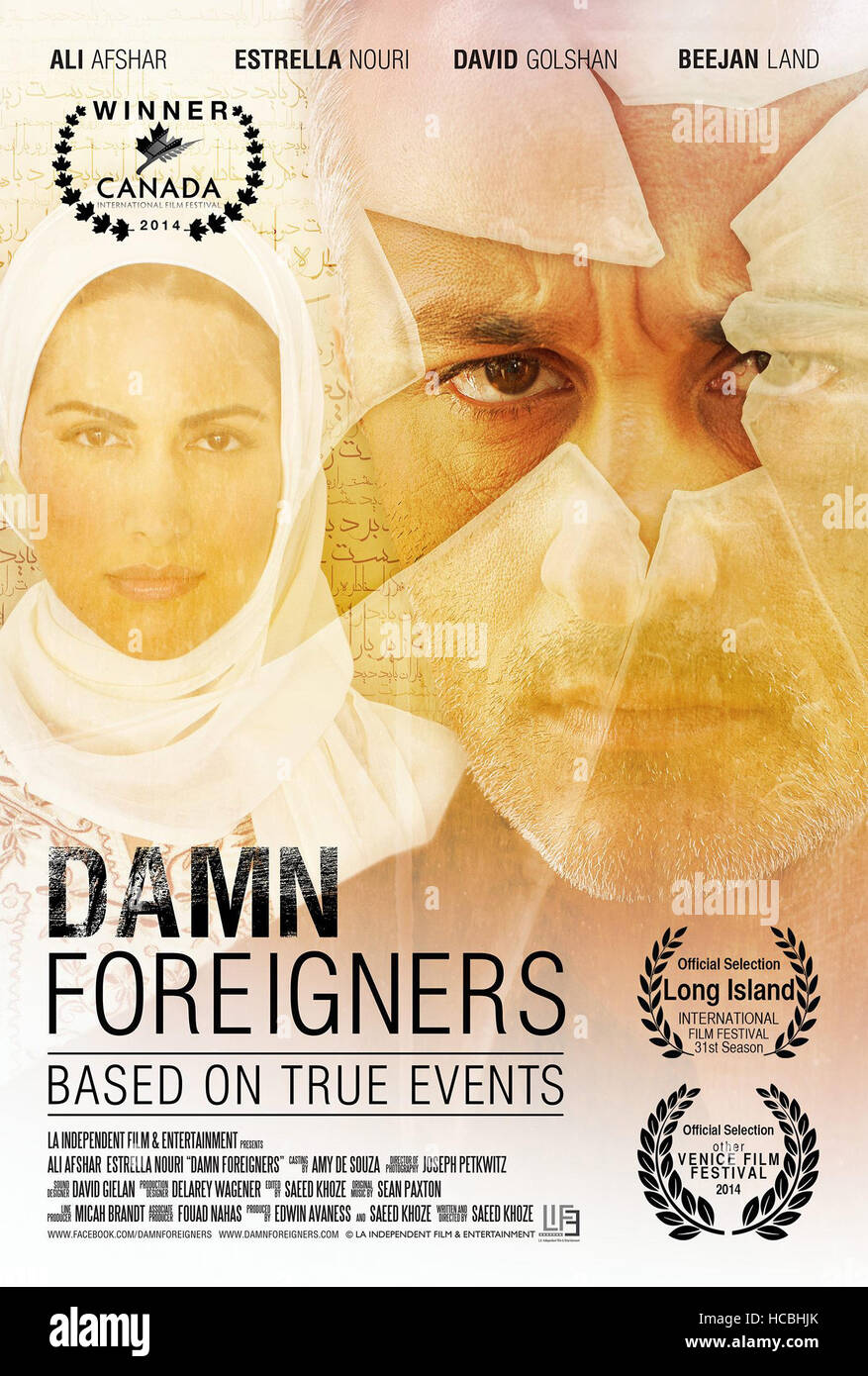 DAMN FOREIGNERS, poster art, from left: Estrella Nouri, Ali Afshar ...