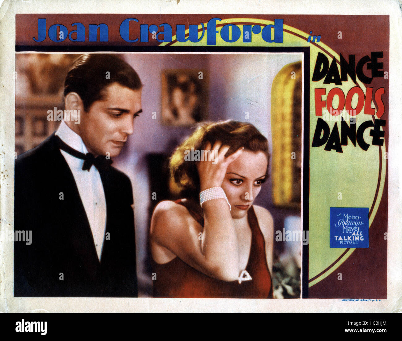 DANCE, FOOLS, DANCE, from left, Clark Gable, Joan Crawford, 1931 Stock ...
