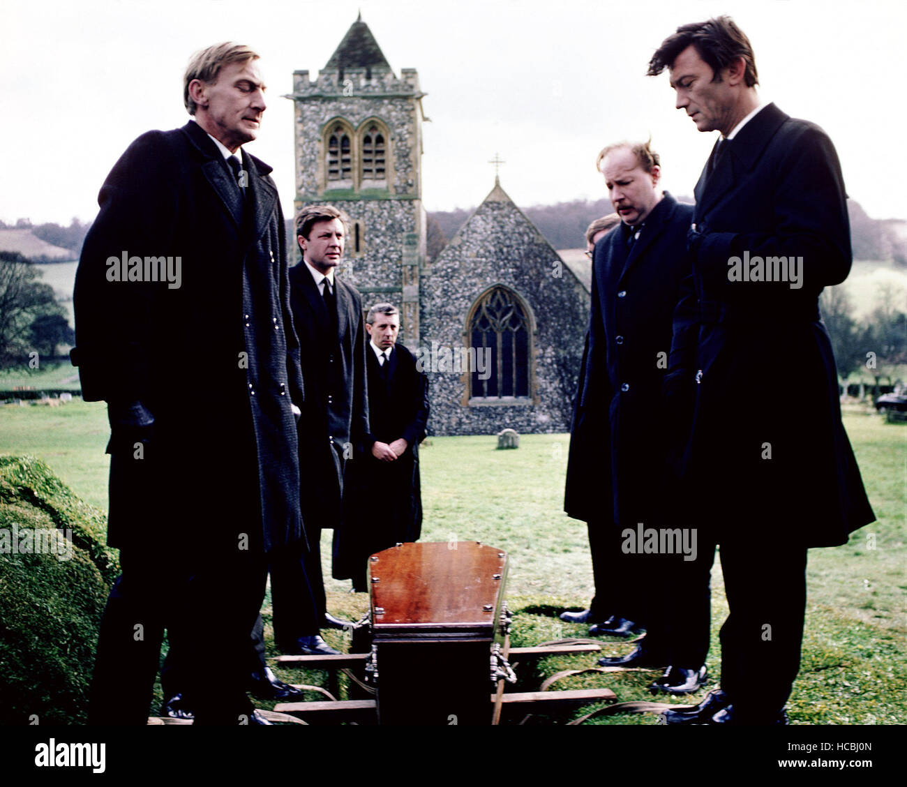 A DANDY IN ASPIC, first, fifth and sixth from left: Geoffrey Bayldon ...