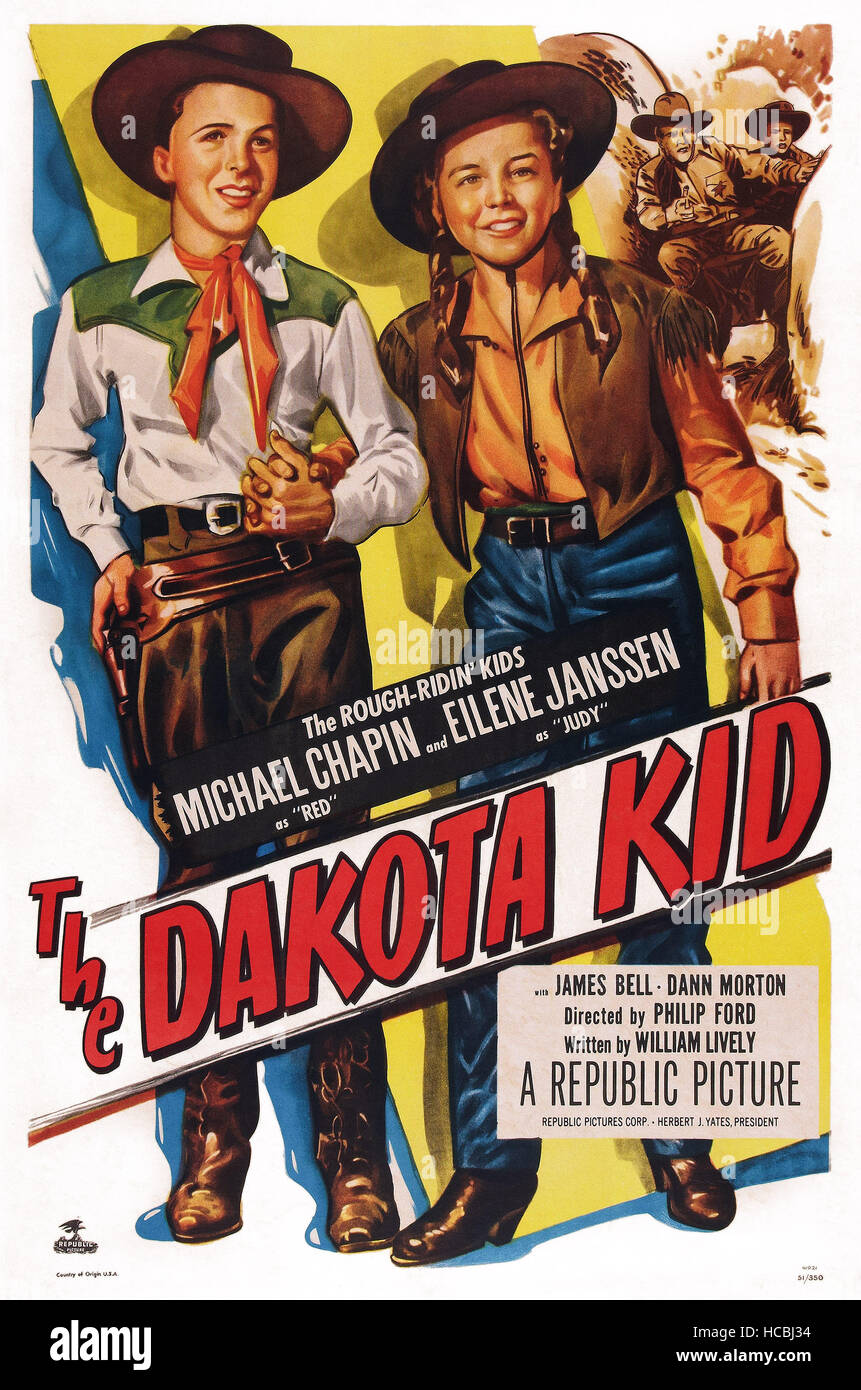 THE DAKOTA KID, US poster art, from left: Michael Chapin, Eilene ...