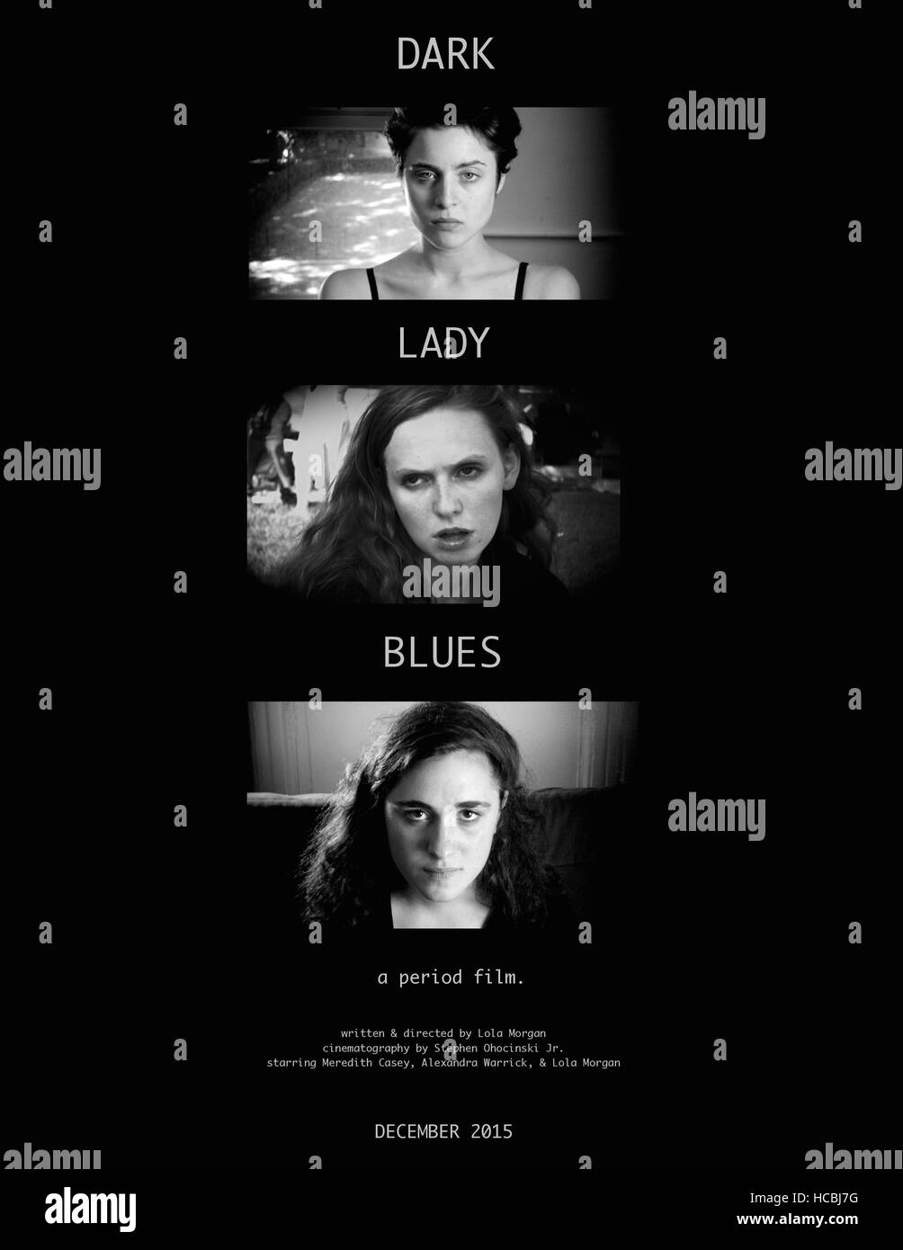 DARK LADY BLUES, poster, from top: Alexandra Warrick, Meredith Casey ...