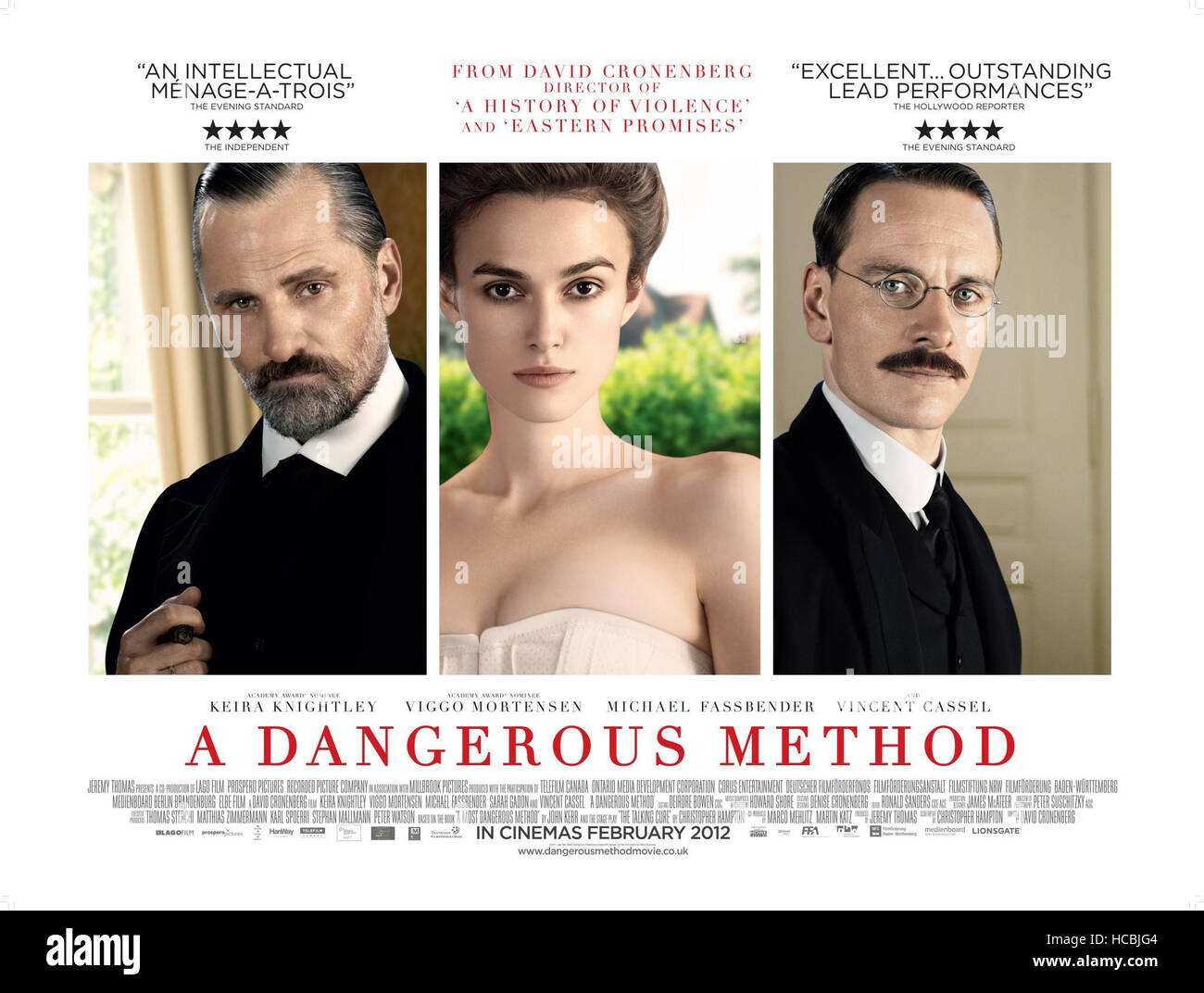 A DANGEROUS METHOD, British poster, l-r: Viggo Mortensen, Keira ...