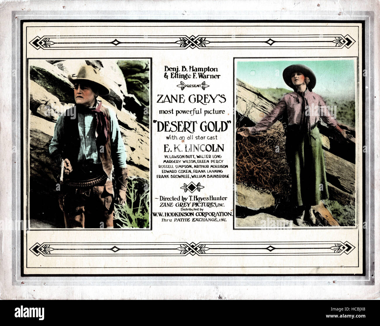 DESERT GOLD, from left, E.K. Lincoln, Eileen Percy, 1919 Stock Photo ...